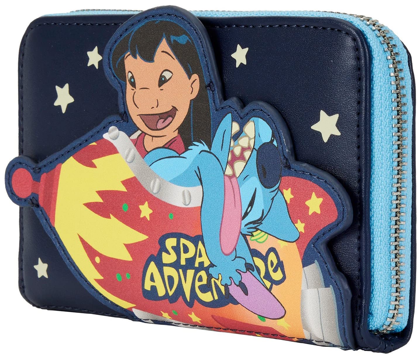 Loungefly Women's Disney Lilo and Stitch Space Adventure Zip-Around Wallet