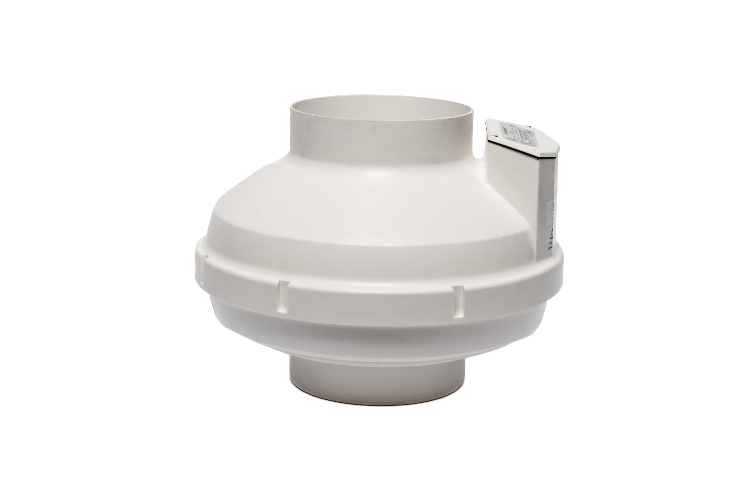 Festa Radon AMG Legend Extreme Quiet and Energy Efficient 571 CFM Radon Mitigation System Inline Fan - 6" Electric Waterproof Inline Duct Fan - Sturdy Glass Reinforced Poly-Resin White