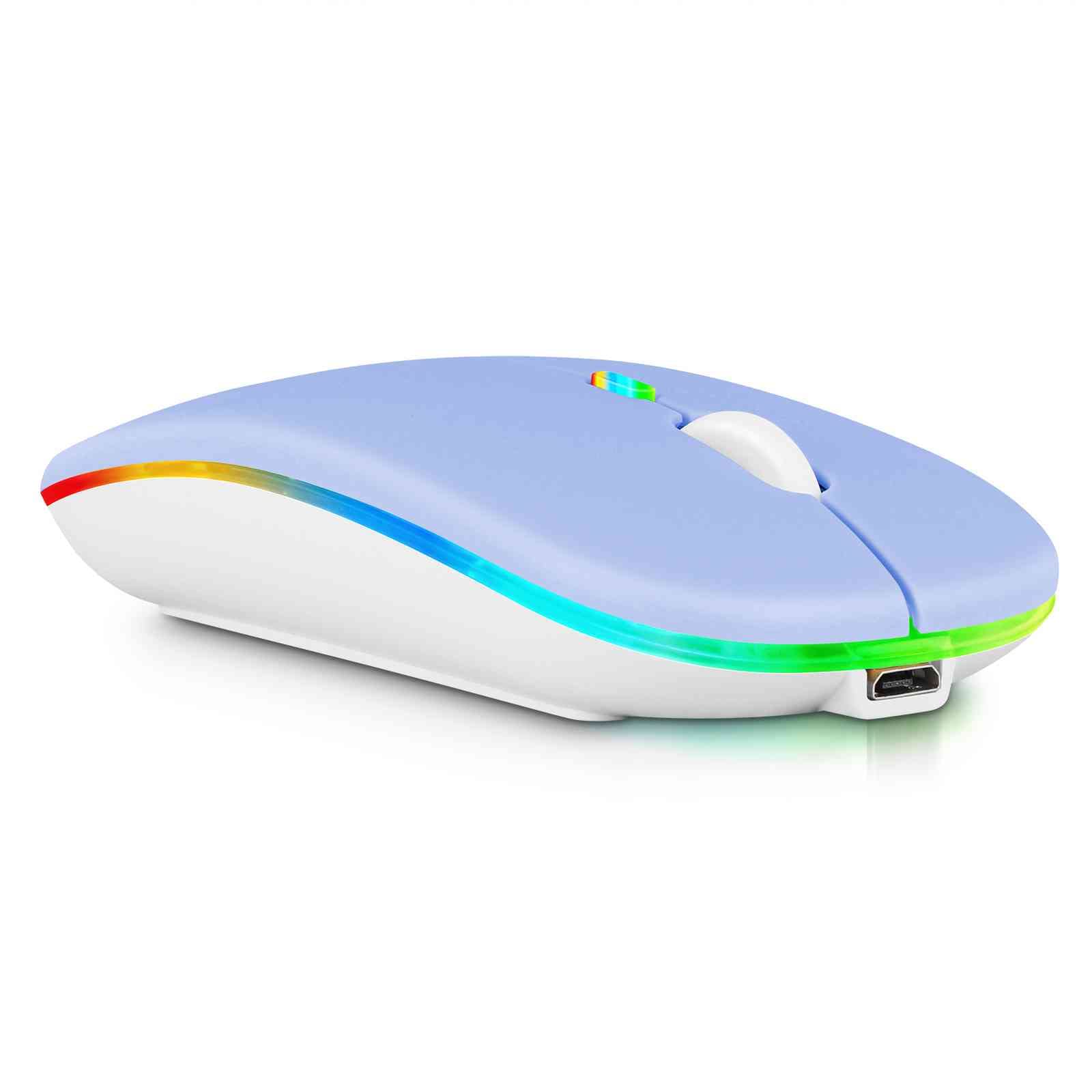 UX030 Lightweight Keyboard and Mouse with Background RGB Light, Multi Device Slim Rechargeable Keyboard Bluetooth 5.1 and 2.4GHz Stable Connection Keyboard Compatible with Dell G15 5511 Gaming Laptop