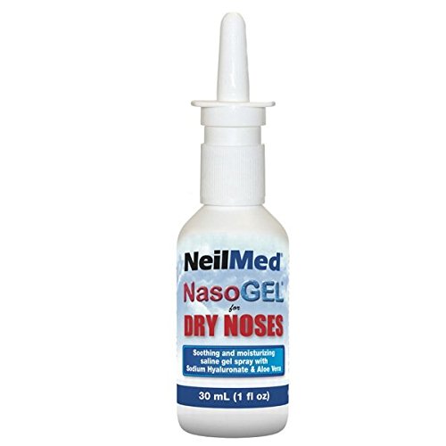 NasoGel Water Soluble Saline Nasal Gel Spray for Dry Noses by NeilMed - 1 fl.oz.- 30 ml