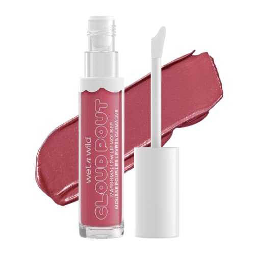 wet n wild Lip Cream Cloud Pout w/ Marshmallow, Pink Marsh To My Mallow | Argan Oil | Vitamin E