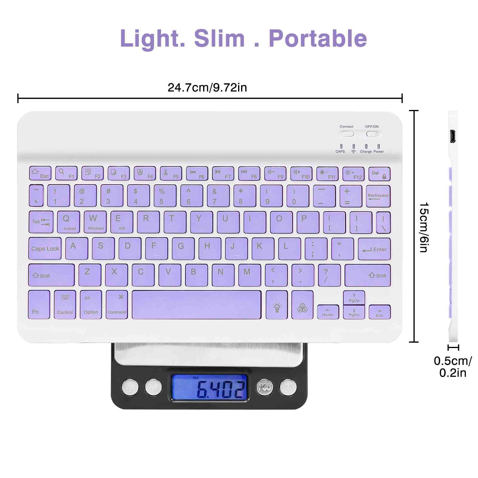 UX030 Lightweight Keyboard and Mouse with Background RGB Light, Multi Device Slim Rechargeable Keyboard Bluetooth 5.1 and 2.4GHz Stable Connection Keyboard Compatible with Dell G15 5511 Gaming Laptop