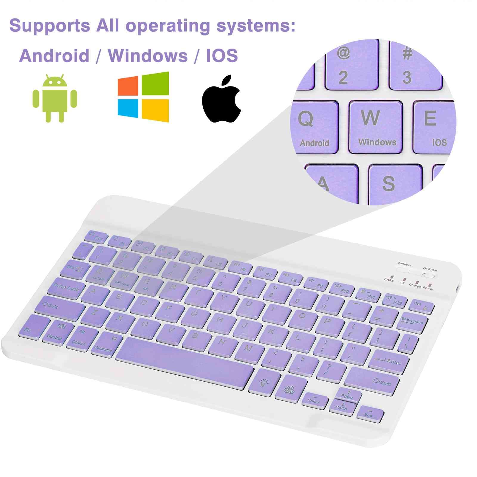 UX030 Lightweight Keyboard and Mouse with Background RGB Light, Multi Device Slim Rechargeable Keyboard Bluetooth 5.1 and 2.4GHz Stable Connection Keyboard Compatible with Dell G15 5511 Gaming Laptop