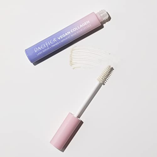 Pacifica Beauty, Vegan Collagen Lash Serum & Clear Mascara Primer, Conditioning Vitamin E & B, Clean Makeup, For Feathery Full Lashes, Silicone Free, Vegan and Cruelty Free