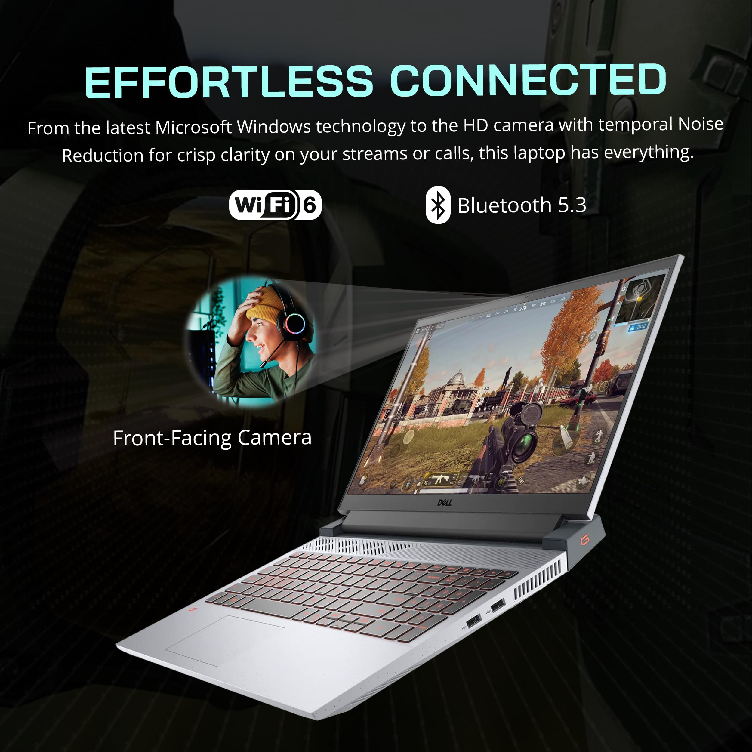 Dell G15 15.6" FHD 120Hz Gaming Laptop, AMD Ryzen 5 6600H, 16GB DDR5 RAM, 1TB PCIe SSD, NVIDIA GeForce RTX 3050, Backlit Keyboard, HD Camera, Win 11 Pro, Gray
