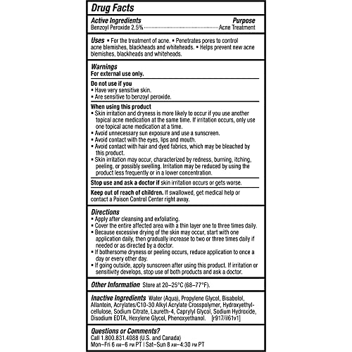 Paula’s Choice CLEAR Daily Skin Clearing Treatment with Benzoyl Peroxide for Facial Acne and Redness Relief, 2.25 Fl. Oz. (Regular Strength)