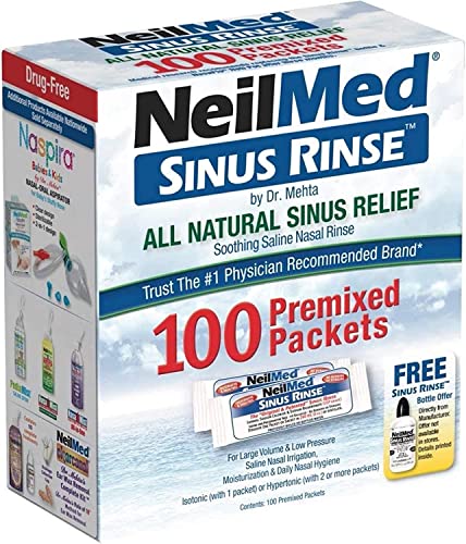 Neilmed Sinus Rinse - Nasal Rinse Refill Kit - 100 per Box