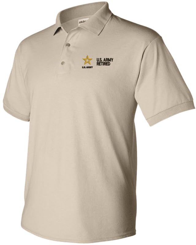MilitaryBest U.S. Army Retired Polo Khaki