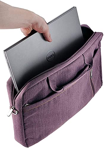 Navitech Purple Sleek Water Resistant Travel Bag - Compatible with Dell G15 Gaming (AMD) 15.6"
