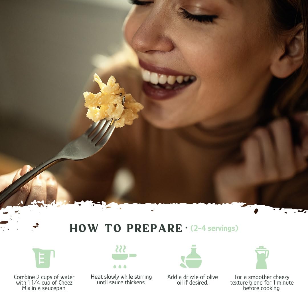 Country Life Vegan Cheez Mix, Made with Organic Ingredients, Instant, Plant-based, Cheddar Cheese Substitute Perfect for Mac&Cheese, Burgers, and Veggies 12.5oz