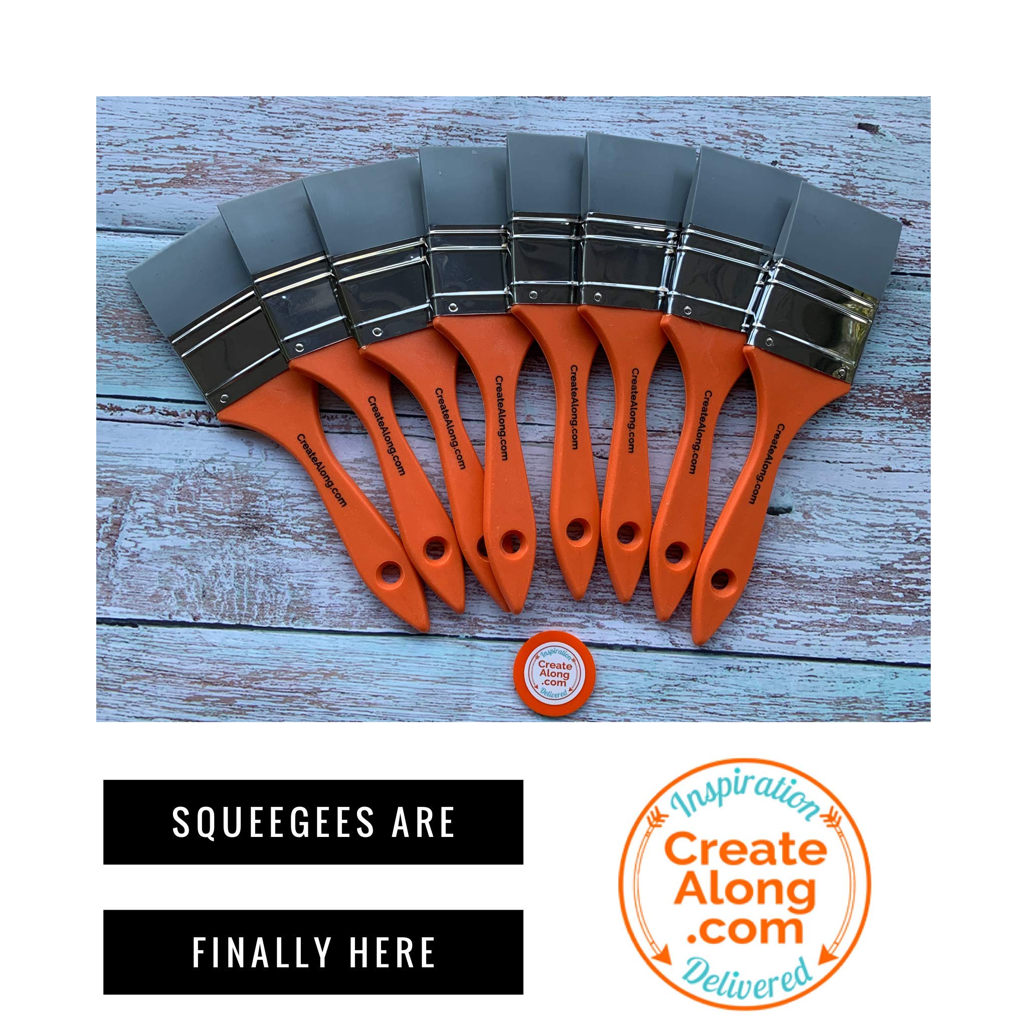 Create Along with Polymer Clay TV Squeegee Silicone Rubber Tool for Silk Screen Stencils Paint and More Polymer Clay Mixed Media
