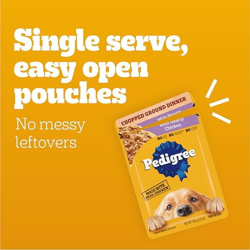 PEDIGREE Adult Canned Wet Dog Food Chopped Ground Dinner Variety Pack (18) 3.5 oz. Pouches
