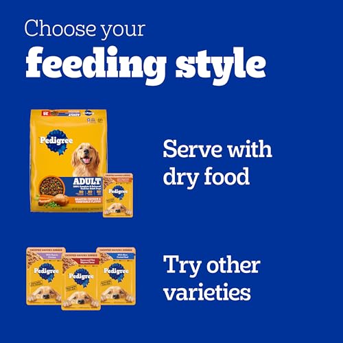 PEDIGREE Adult Canned Wet Dog Food Chopped Ground Dinner Variety Pack (18) 3.5 oz. Pouches