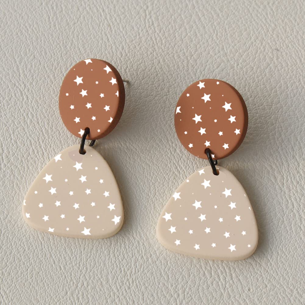 Reusable Silk Screen Polymer Clay Kit Flower Star Snowflake Wave Line Decoration Silk Screen Stencils with Polymer Clay Tools Printing on Clay & Other Jewelry Clay Earrings Decoration