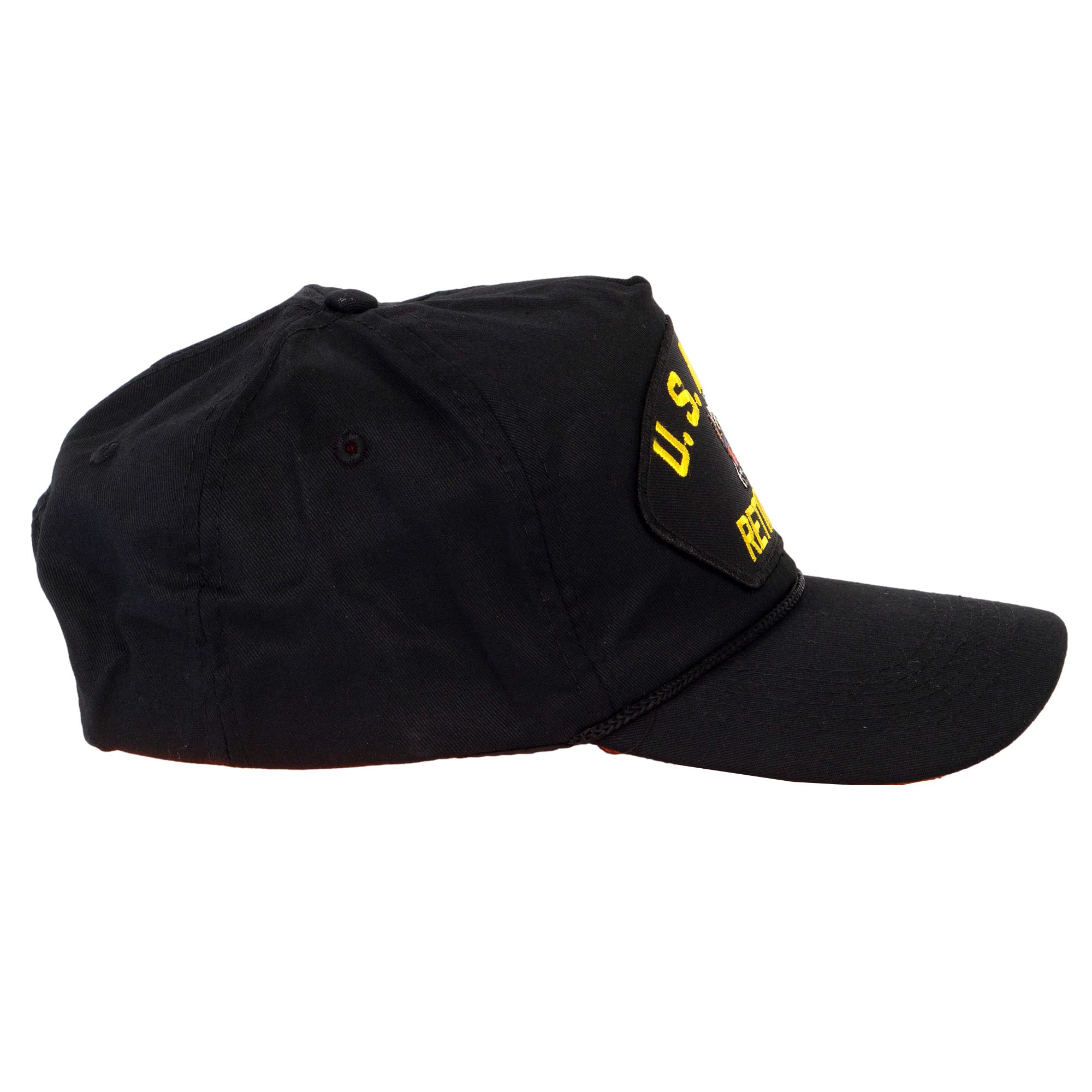 Men's Retired Series U.S. Military Veteran Unstructured Snapback Baseball Hat US Coast Guard Black