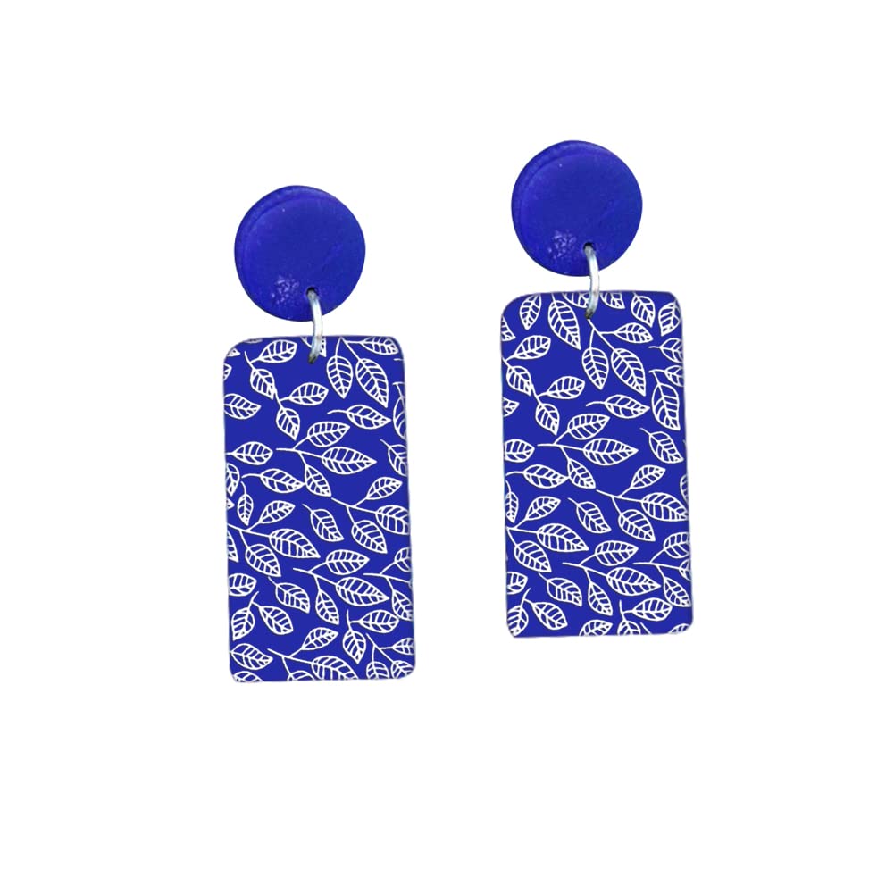 Silk Screen Stencils for Polymer Clay, 2PCS Reusable Silkscreen Print Kit, DIY Silk Screen Printing Stencils for Printing on Clay & Other Jewelry Clay Earrings Decoration