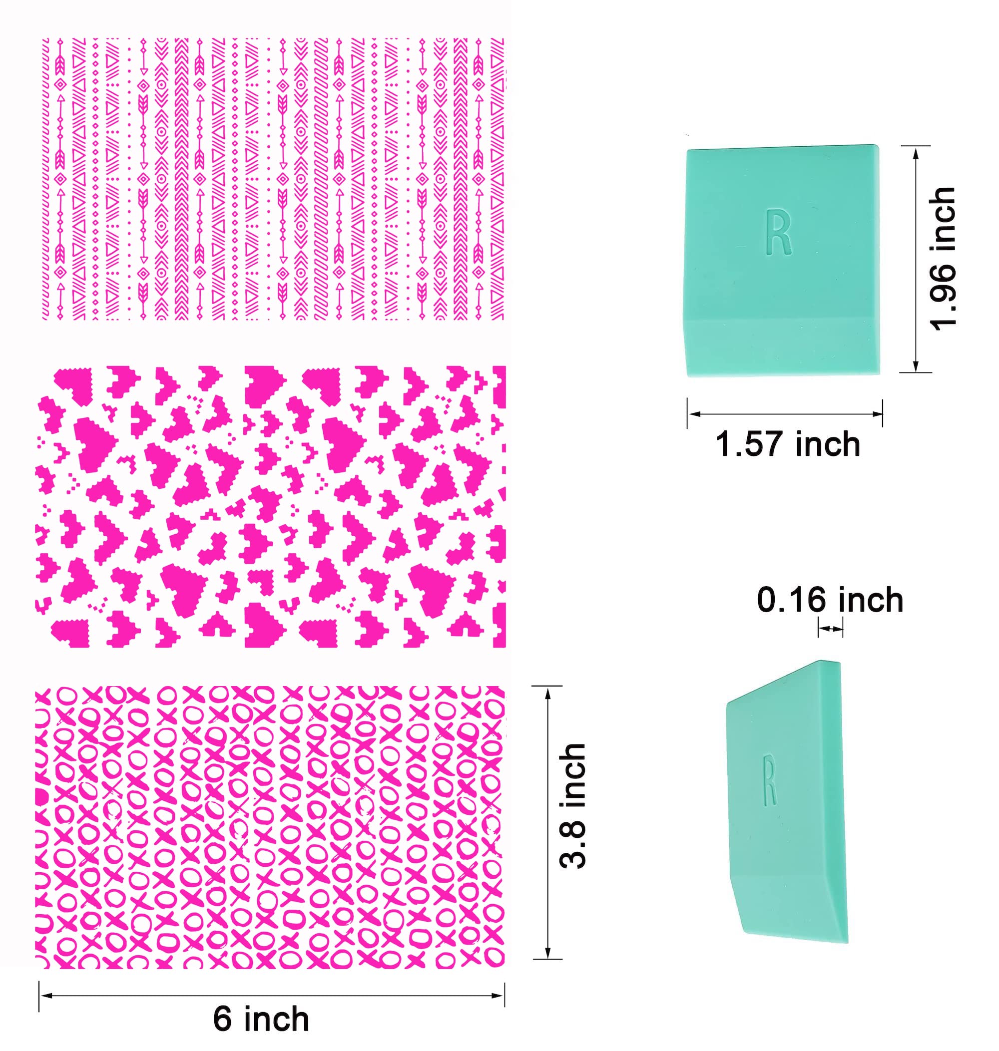 Alinacutle Handmade Earring Printing Reusable Silk Screen Stencils Silkscreen Stencil for Jewelry Polymer Clay Stencil 3.8" x 6" & Squeegee