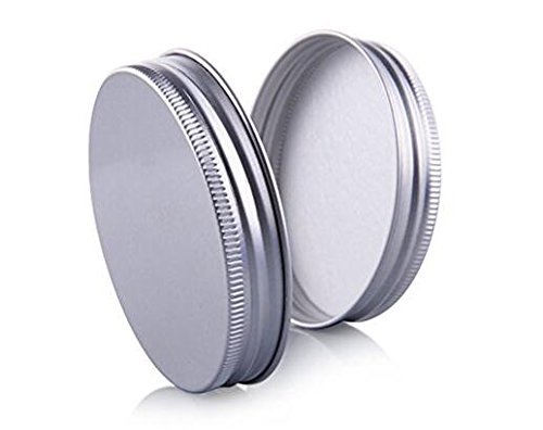 erioctry 250ml / 8Oz Jars PET Plastic Empty Cosmetic Containers Jars Cases with Silver Aluminum Lid Cream Lotion Box Ointments Bottle Food Bottle Makeup Pot Jar 6 Pack (8Oz/250ml)