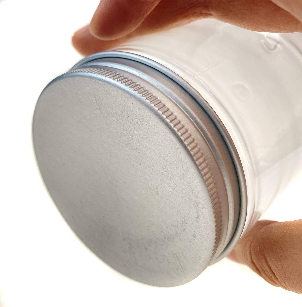 erioctry 250ml / 8Oz Jars PET Plastic Empty Cosmetic Containers Jars Cases with Silver Aluminum Lid Cream Lotion Box Ointments Bottle Food Bottle Makeup Pot Jar 6 Pack (8Oz/250ml)