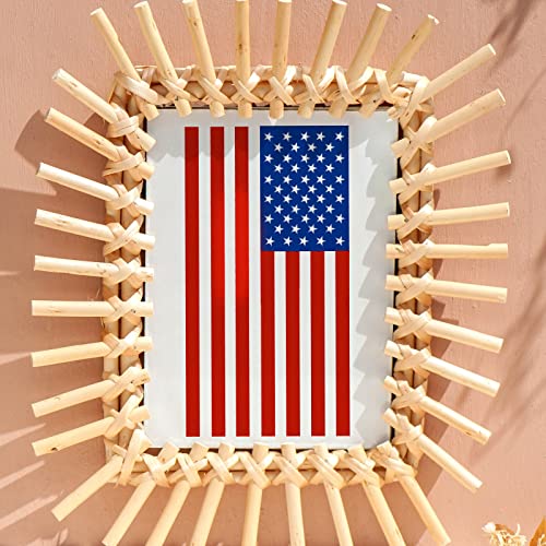 BOOLOOEN Silk Screen Stencils Self-Adhesive Mesh Transfer Stencil Reusable Washable Mesh Stencil for Wood Fabric DIY Home Decor 2pcs set 8.5x11inch (U.S. Flag)