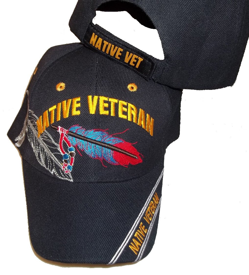 Native Veteran Adjustable Embroidered Hat Baseball Cap Army Marine Navy Retired Vet