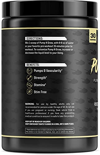 Anabolic Warfare Pump-N-Grow Muscle Pump Supplement Caffeine Free Pre Workout with L-Citrulline, L-Arginine, Beta-Alanine (Fruit Explosionâ 30 Servings)
