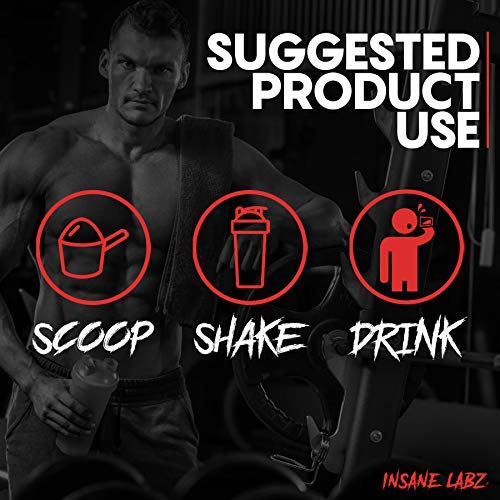 Insane Labz Hellboy Edition, High Stimulant Pre Workout Powder NO Booster with Beta Alanine, L Citrulline, and Caffeine, Boosts Focus, Energy, Endurance, Nitric Oxide Levels, 35 Srvgs