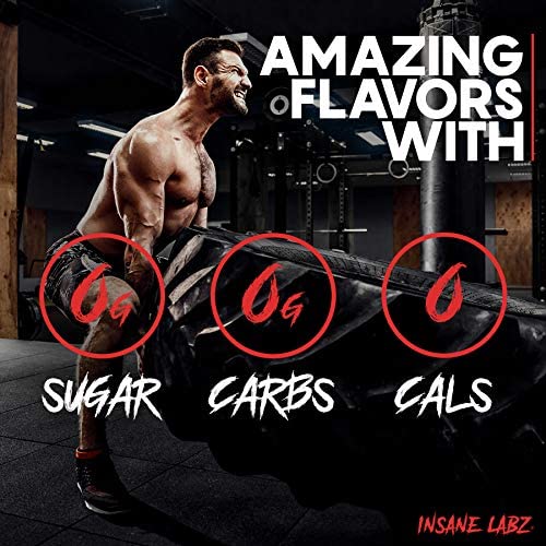 Insane Labz Hellboy Edition, High Stimulant Pre Workout Powder NO Booster with Beta Alanine, L Citrulline, and Caffeine, Boosts Focus, Energy, Endurance, Nitric Oxide Levels, 35 Srvgs