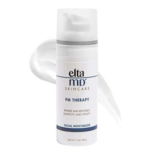 EltaMD PM Therapy Facial Moisturizer Lotion, Lightweight Face Moisturizer for Women with Hyaluronic Acid, Hydrates and Moisturizes Skin, Oil Free, Fragrance Free, Safe for Sensitive Skin, 1.7 oz Pump