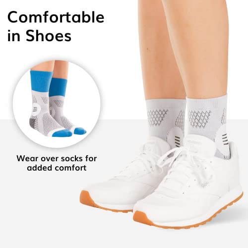 BraceAbility Neuropathy Socks - Peripheral Neuritis Therapy Compression Diabetic Open-Toe Foot Sleeves for Ankle Gout, Nerve Damage Pain in Legs and Feet Relief Brace for Men and Women (L - 1 Pair)