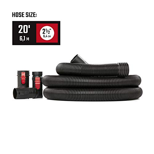CRAFTSMAN CMXZVBE38759 2-1/2 in. x 20 ft. POS-I-LOCK Wet/Dry Vacuum Hose Kit for Shop Vacuums