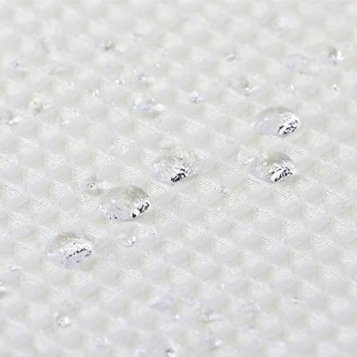 GlowSol Bathroom Curtains Waterproof Waffle Weave Fabric Kitchen Tier Curtains with Rod Pocket Small Cafe Curtains for Half Window, Cream, 30W×30L, Set of 2