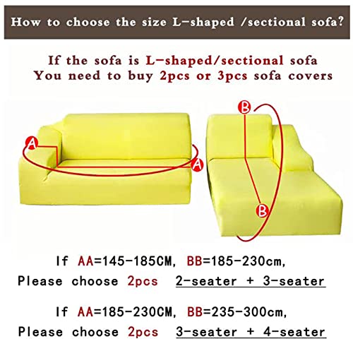 OITTO L Shaped Stretch Sofa Cover,Sectional Sofa Cover,Thickened Elastic Covers for Kids Pet Sofa - 4 Seater Navy Blue Universal Furniture Protector (235~300cm)