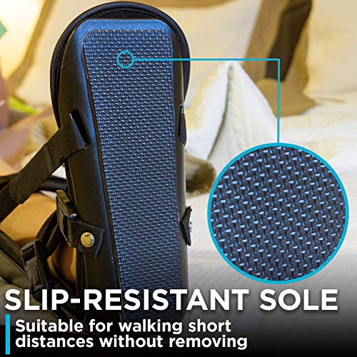 BraceAbility Sleeping Stretch Boot - Plantar Fasciitis Night Foot Splint Adjustable Achilles Tendonitis Brace for Fascia, Tendon and Calf Stretching, Heel and Bone Spur, Arch Pain Treatment (Medium)