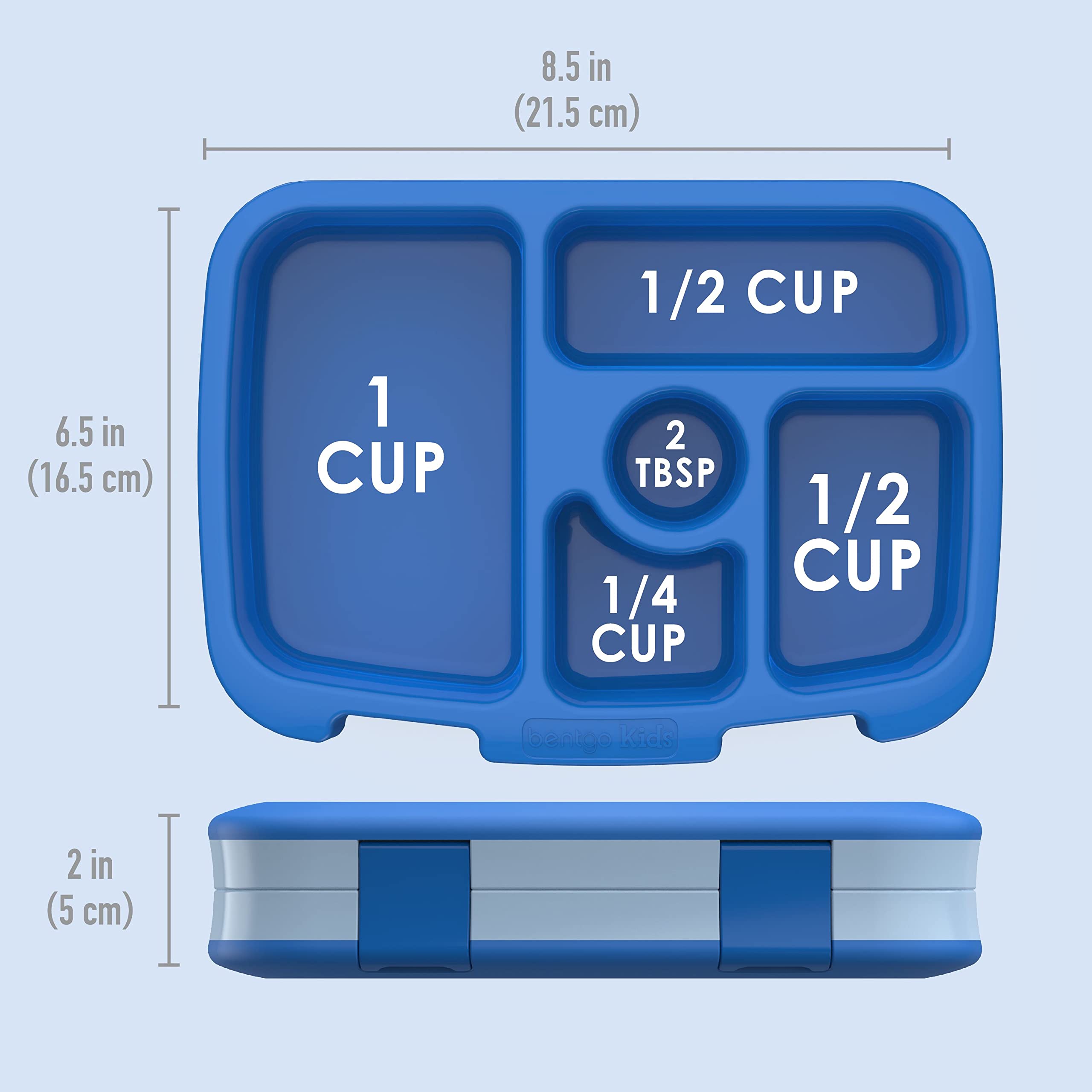Bentgo® Kids Lunch Box Kids Water Bottle - New & Improved 2023 (Blue)