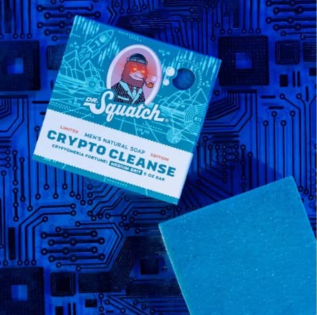 Dr. Squatch All Natural Bar Soap for Men with Medium Grit, Crypto Cleanse