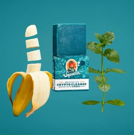 Dr. Squatch All Natural Bar Soap for Men with Medium Grit, Crypto Cleanse