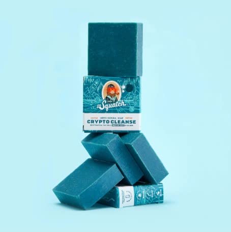 Dr. Squatch All Natural Bar Soap for Men with Medium Grit, Crypto Cleanse