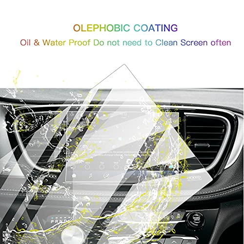 SKTU for 2021 2022 2023 Chrysler Pacifica Screen Protector Dodge Durango Uconnect 10.1In Navigation Display 2023 Chrysle r Pacifica Accessories Tempered Glass 9H Hardness Anti Glare & Scratch HD Clear Touch Screen Protective Film