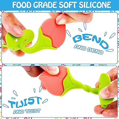Teething Toys for Babies 6-12 Months(5 Pack), Tinabless Baby Teething Rings Set, Natural Organic Freezer Safe for Infants and Toddlers, Silicone Teethers for Babies 0-6 Months