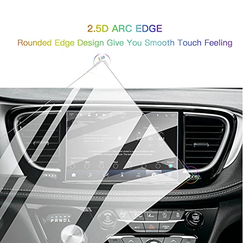 SKTU for 2021 2022 2023 Chrysler Pacifica Screen Protector Dodge Durango Uconnect 10.1In Navigation Display 2023 Chrysle r Pacifica Accessories Tempered Glass 9H Hardness Anti Glare & Scratch HD Clear Touch Screen Protective Film