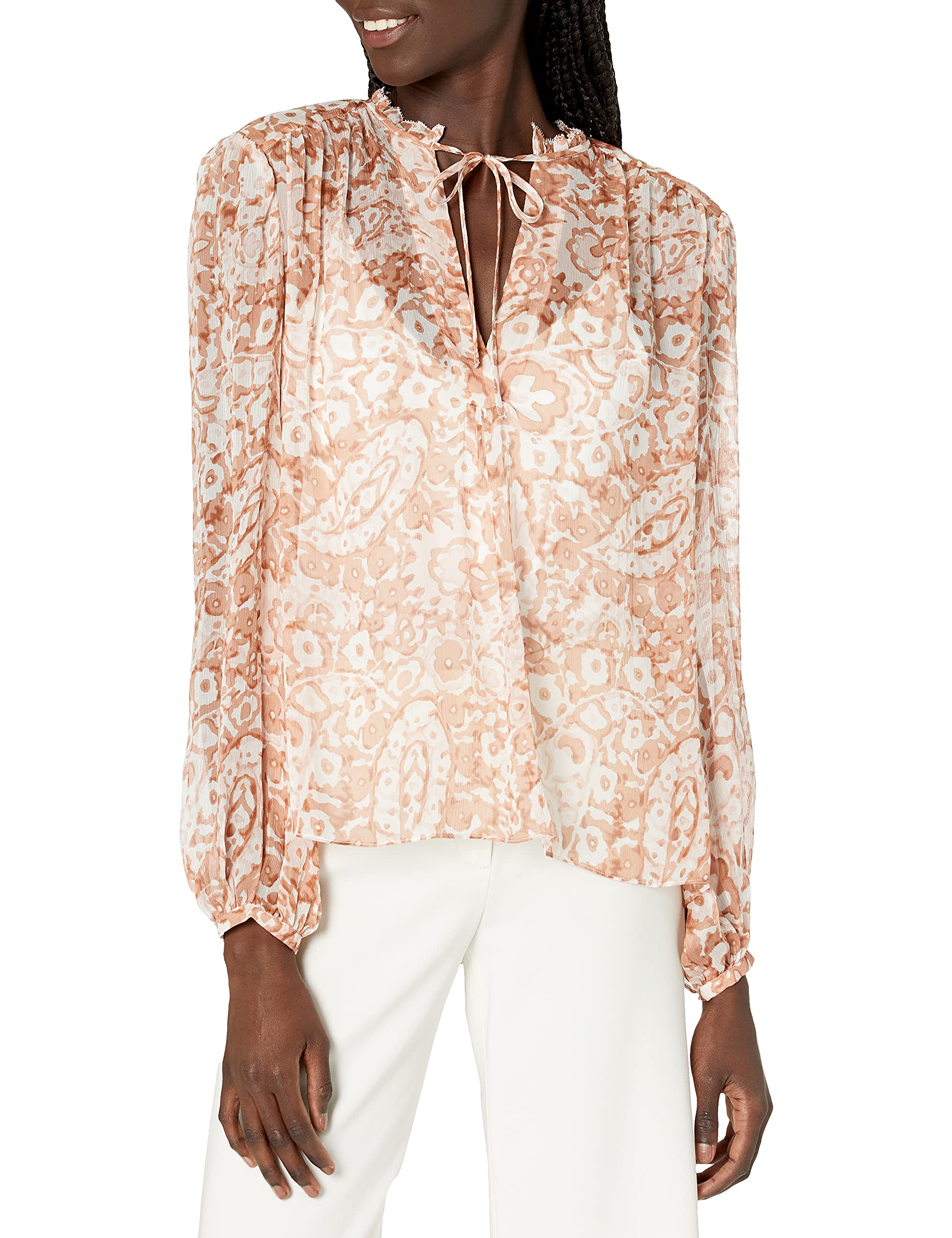 Joie Womens Women's Jindrah Top, Brushed Clay, XXS