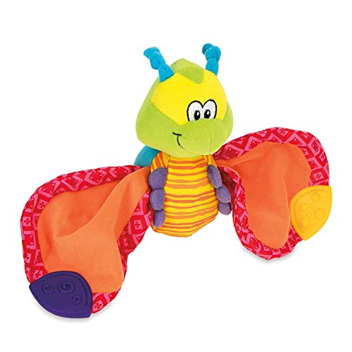 Nuby Teether Tugz Plush Silicone Teething Toy - Baby Teething Toy - 3+ Months - Bee