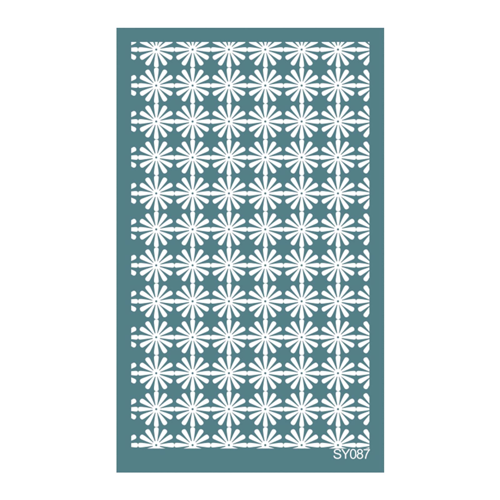 Clay Stencils Flower Style Non Adhesive Silk Screen Printing Stencils Reusable Mesh Stencils Transfer for Earring Making