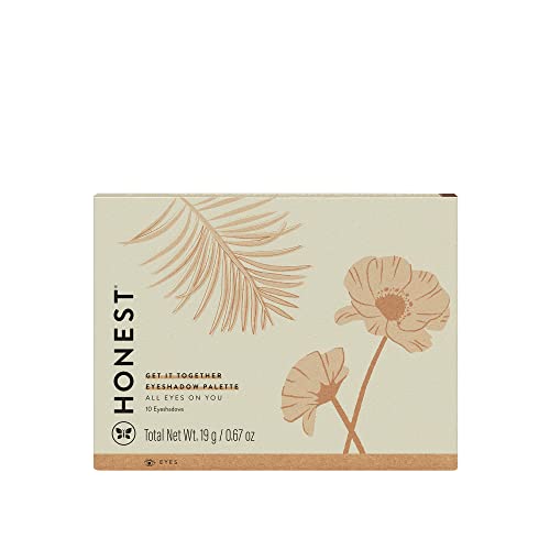 Honest Beauty Get It Together Eyeshadow Palette with 10 Pigment-Rich Shades | Dermatologist Tested + Cruelty Free | 0.67 oz.