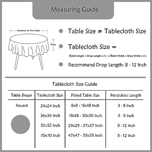 Wolkemer Faux Linen Round Tablecloth Heavy Duty Wrinkle Resistant Fabric Table Cloths 60 Inch Beige Coffee Table Cover for Kitchen Dining Indoor Outdoor Tabletop Decoration