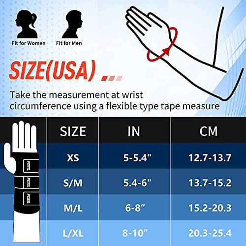 FEATOL Wrist Brace for Carpal Tunnel, Adjustable Wrist Support Brace with Splints Right Hand, Small/Medium, Arm Compression Hand Support for Injuries, Wrist Pain, Sprain, Sports