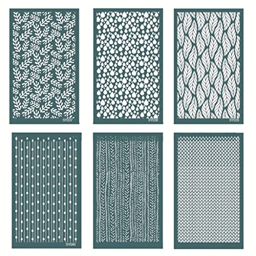 CHBC Silk Screen for Polymer Clay, Reusable Silk Screen Stencils for Polymer Clay, Printing on Clay & Other Jewelry Making Clay Earrings Decoration (1#)