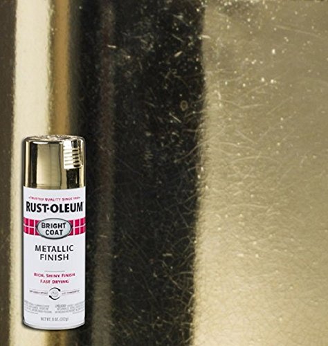 Rust-Oleum 7710830-6PK Stops Rust Bright Coat Metallic Spray Paint, 11 Oz, Gold, 6 Pack