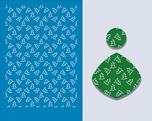 Christmas Tree Silk Screen Stencil for Polymer Clay Earrings- Leaf,Flower,Tree Silkscreen Stencil for Polymer Clay - Polymer Clay Silk Screen Tool- Jewelry Earring Silk Screen (BCW480)